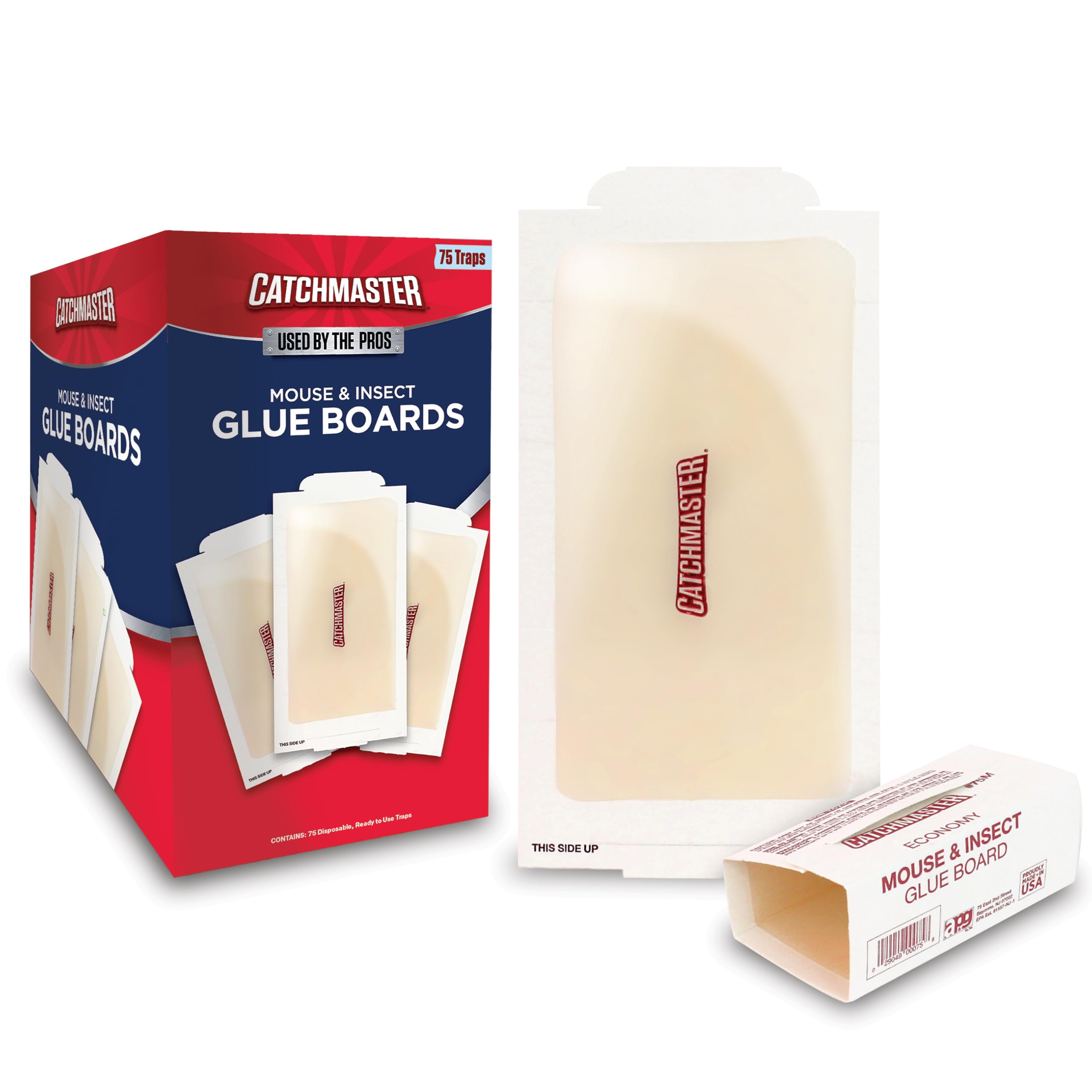 Catchmaster Small Mouse and Insect Glue Boards, 75-Pack Mouse Traps ...