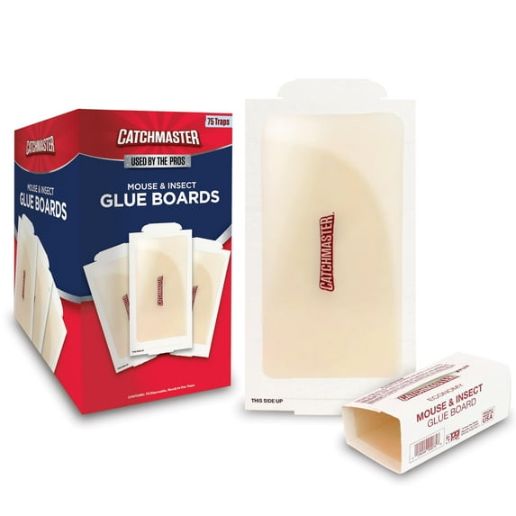 Catchmaster Small Mouse and Insect Glue Boards, 75-Pack Mouse Traps ...