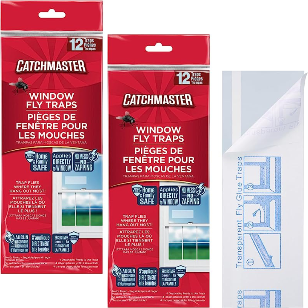 Catchmaster Window Fly Traps (24 Traps) Ready to Use Indoors ...