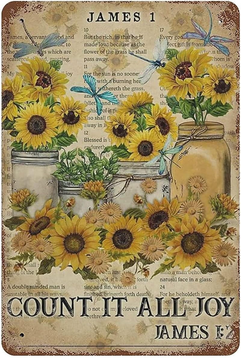 Catchphrase Count It All Joy Metal Tin Sign Kitchen Pub Funny Novelty ...