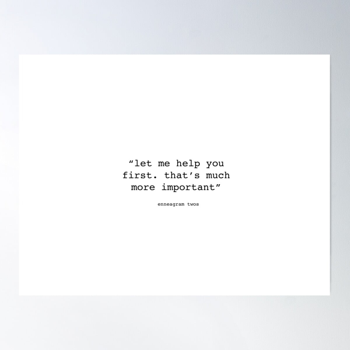 Catchphrase Of An Enneagram Two Poster Wall Art, Modern Wall Decor For ...