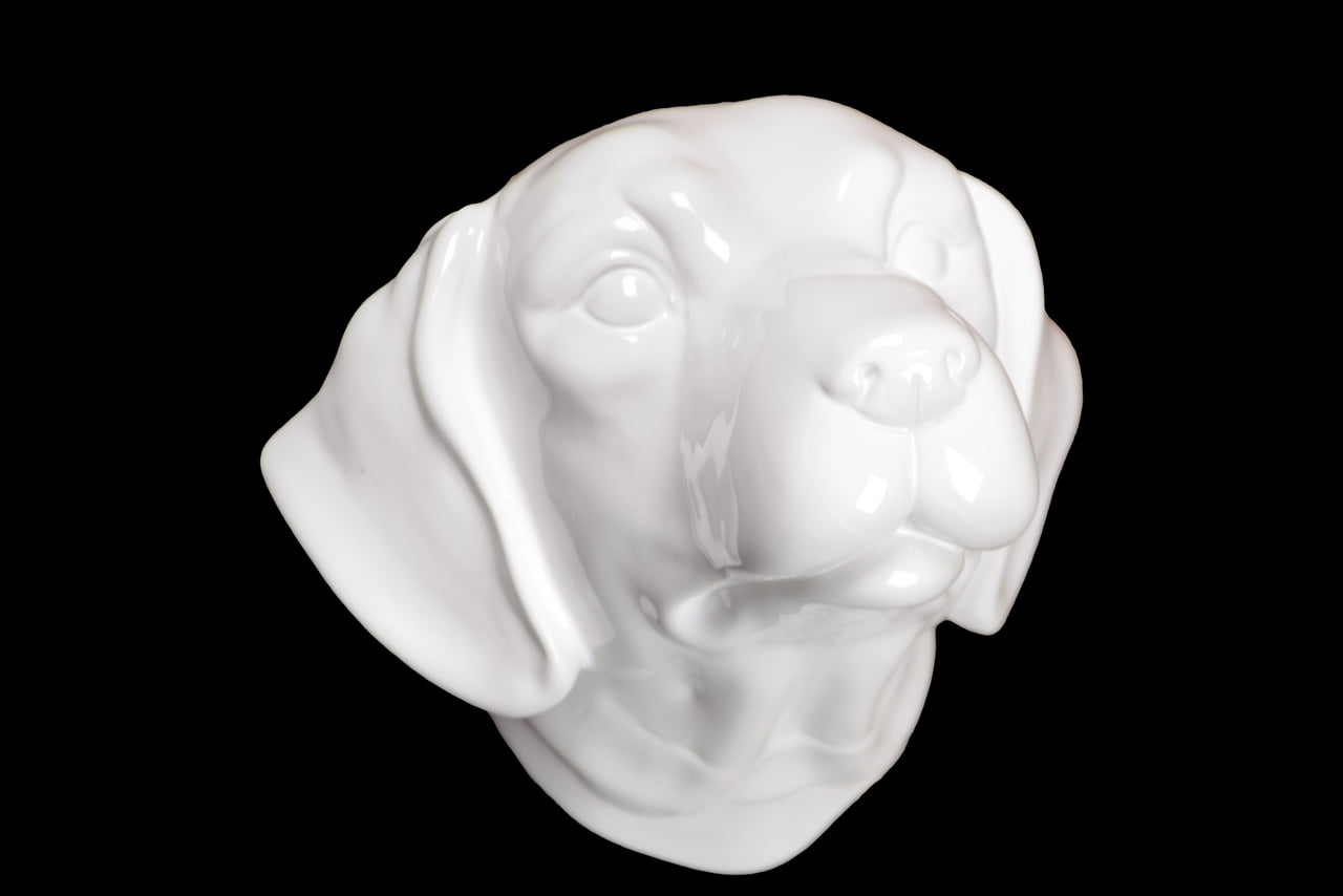 Catchy & Mysterio'S Ceramic Dog Head White - Walmart.com