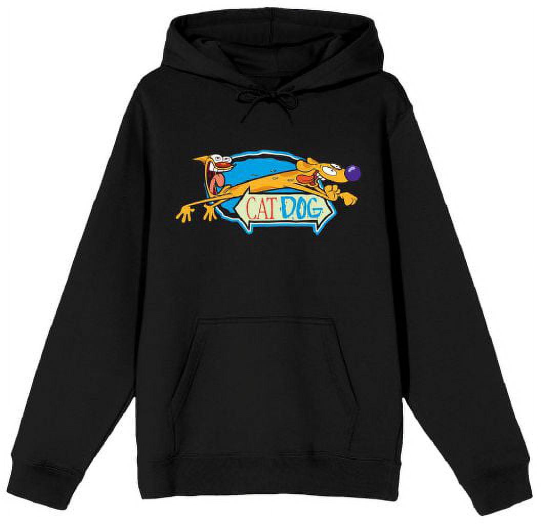 Catdog Sign Dash Men's Black Sweatshirt-XS - Walmart.com