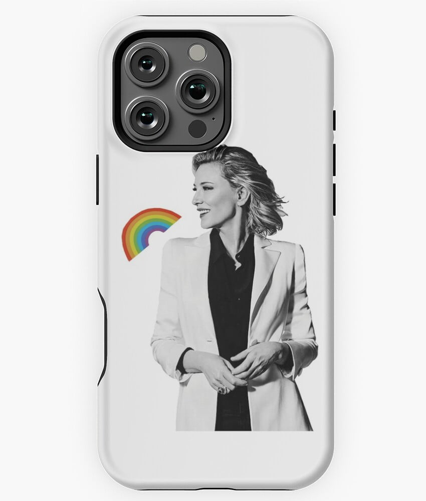 Cate Blanchett Rainbow Pride Phone Case for iPhone 16 15 14 13 12 11 ...