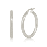 Cate & Chloe Amy 18k White Gold Plated 20mm Silver Hoop Earrings for ...