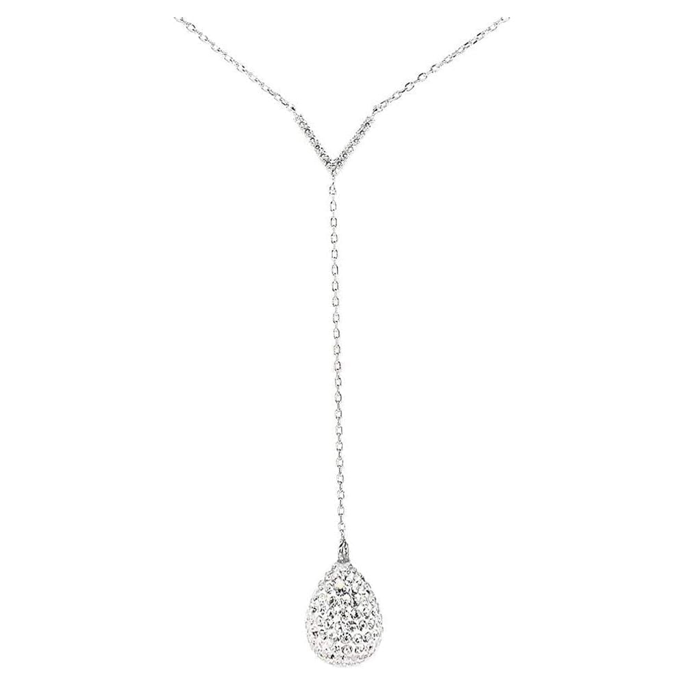 Cate & Chloe Ava Sterling Silver Teardrop Y Necklace with Simulated ...