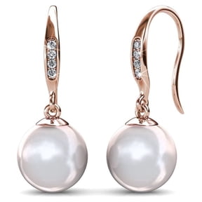 Cate & Chloe Destiny Drop Earrings, Swarovski Crystals, 18k White Gold ...