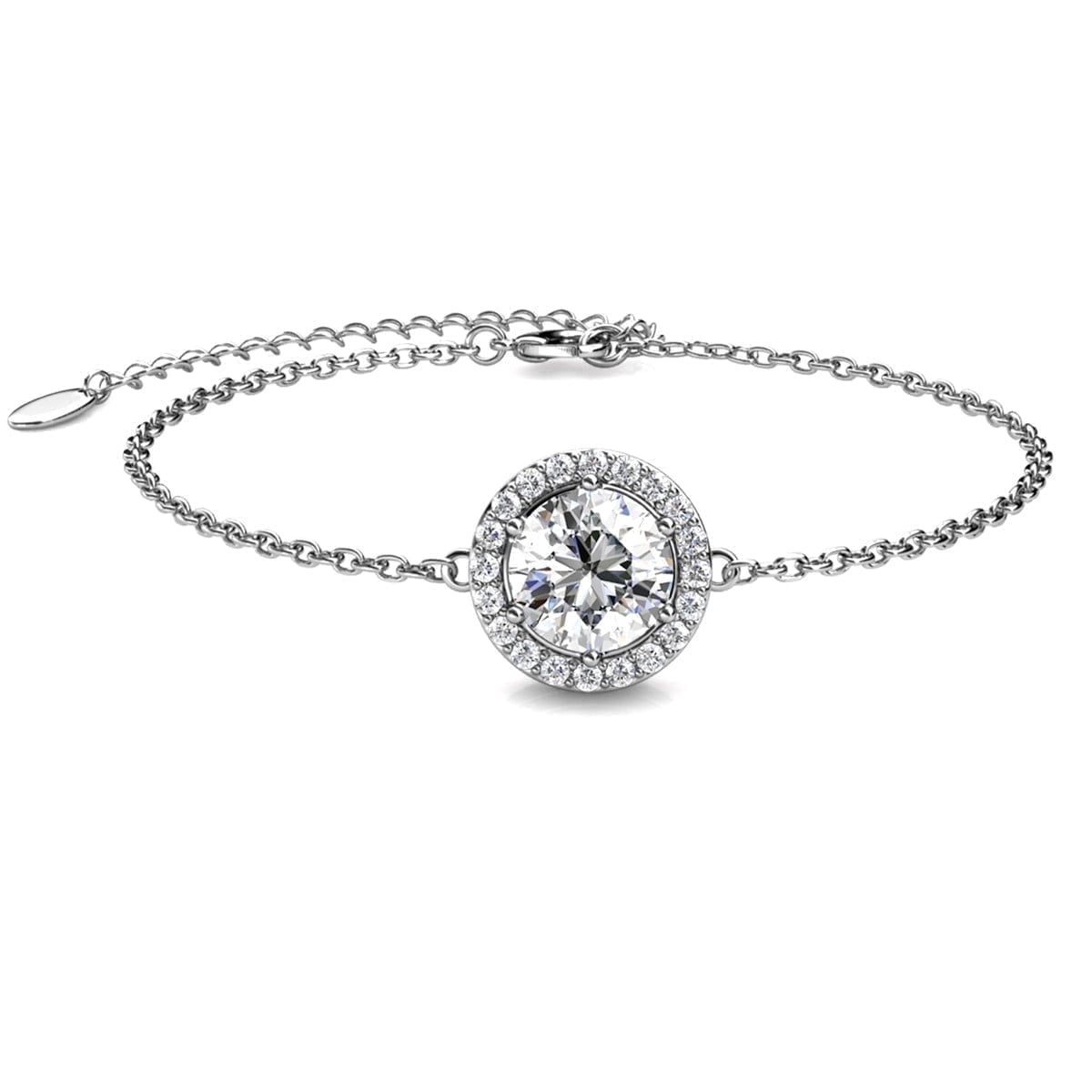 Cate & Chloe Blake 18k White Gold Tennis Bracelet, Swarovski Crystals ...
