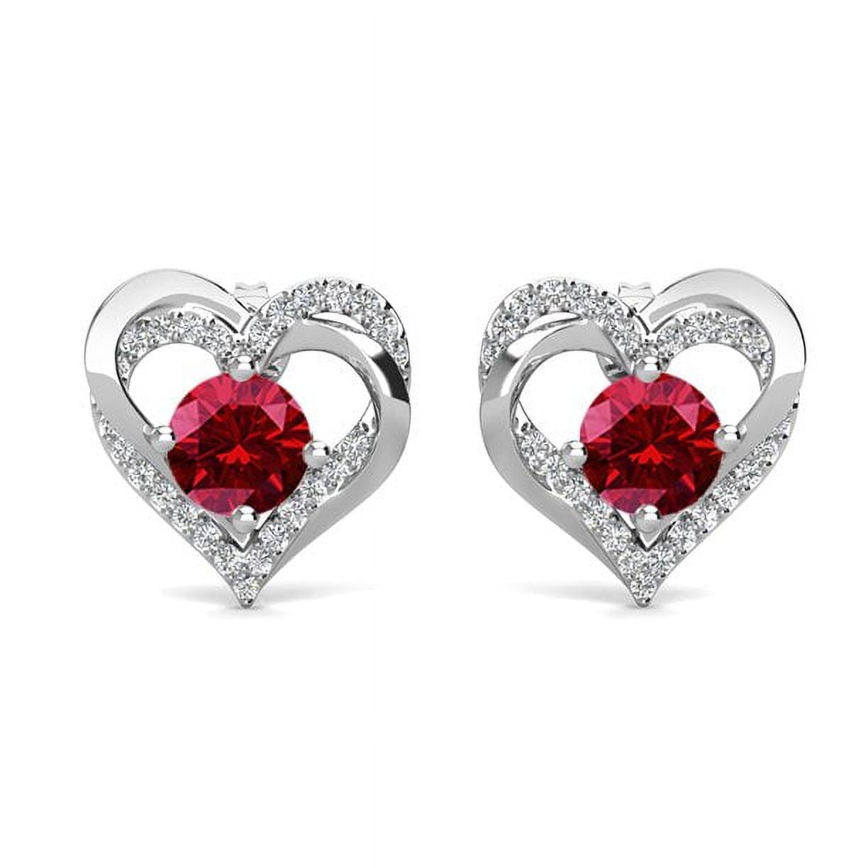 Cate & Chloe Forever 18k White Gold January Birthstone Stud Earring ...