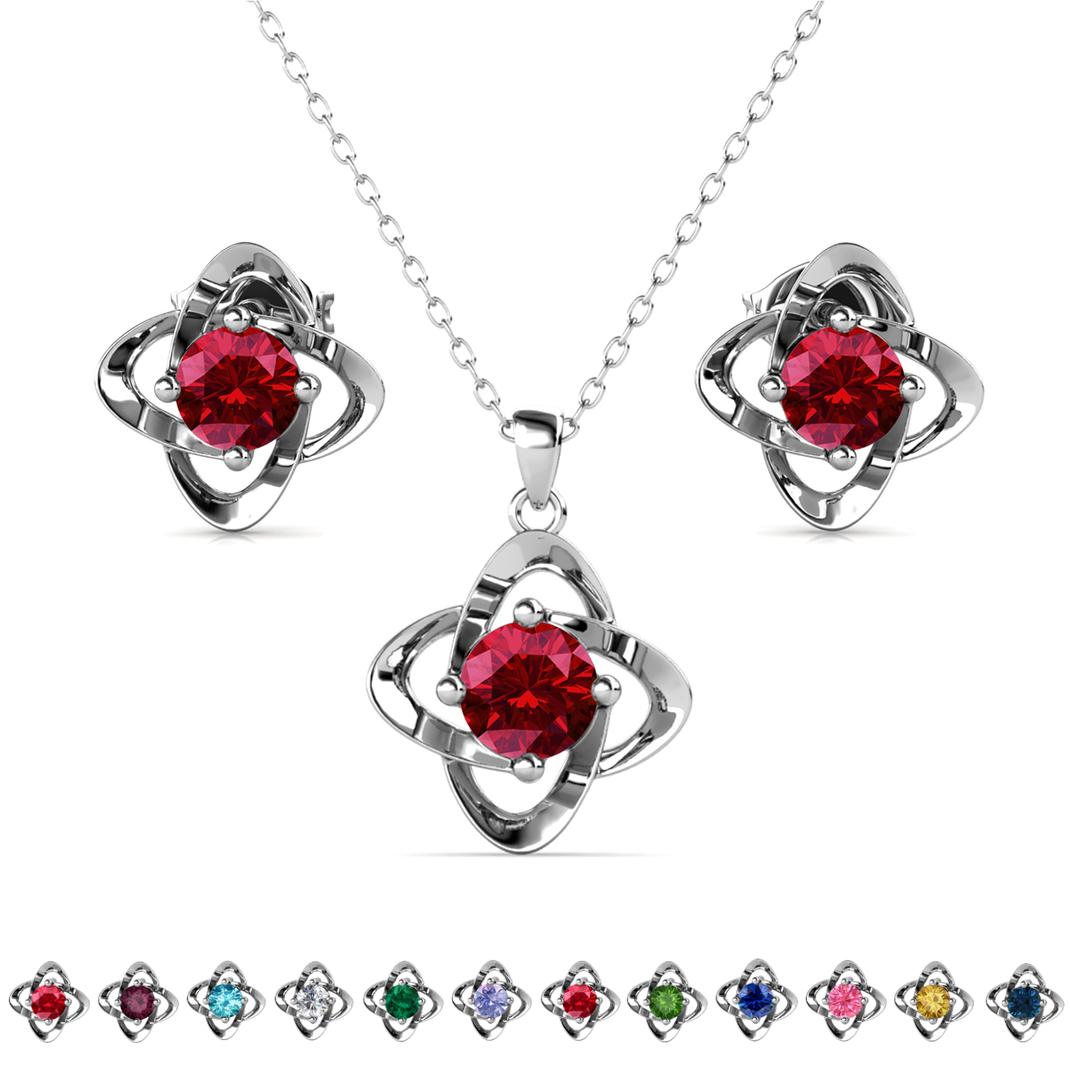Cate & Chloe Infinity January Birthstone 18k White Gold Plated Women ...
