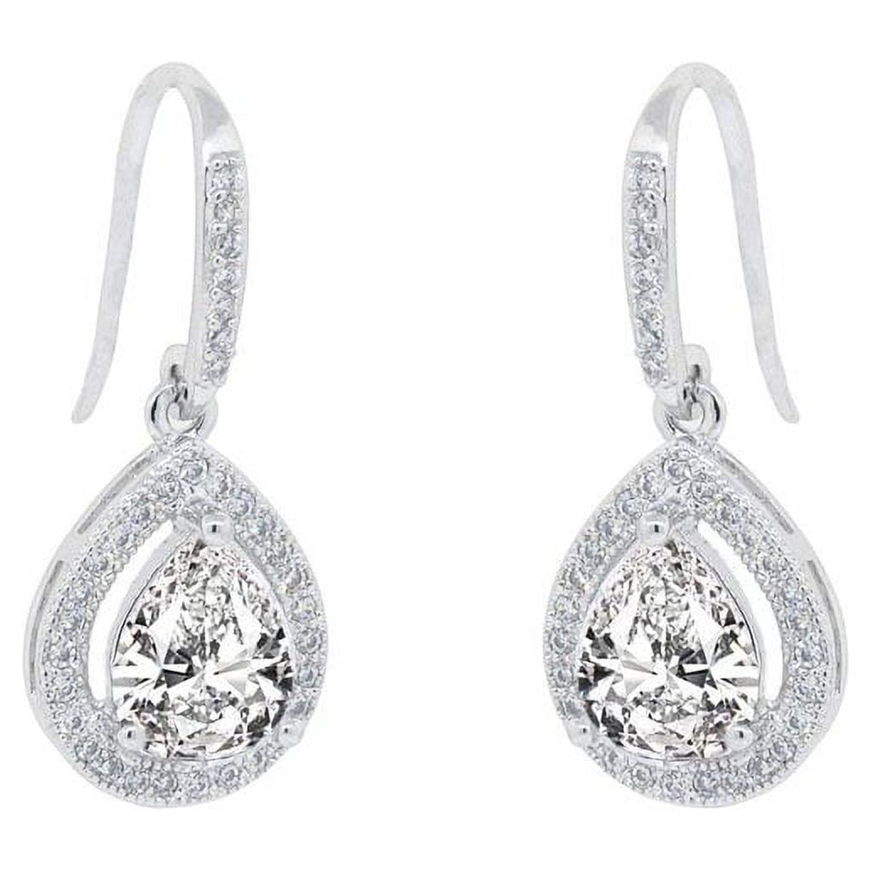 Cate & Chloe McKenzie 18k White Gold Plated Silver Drop Dangle Earrings | Women's Earrings with ...