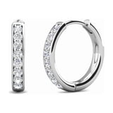 Cate & Chloe Leslie 18k White Gold Plated 14mm Hoop Earrings with ...