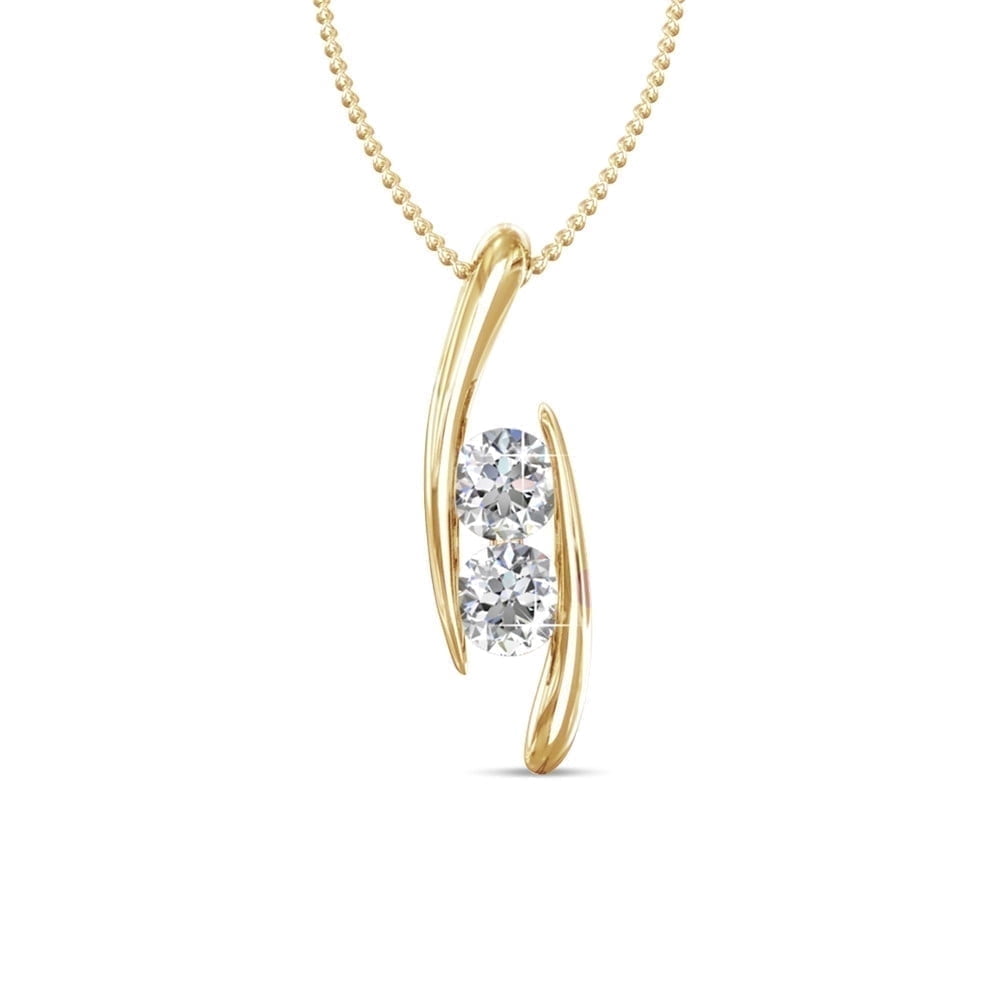 Cate & Chloe 18k Yellow Gold Plated Pendant Necklace with Swarovski ...