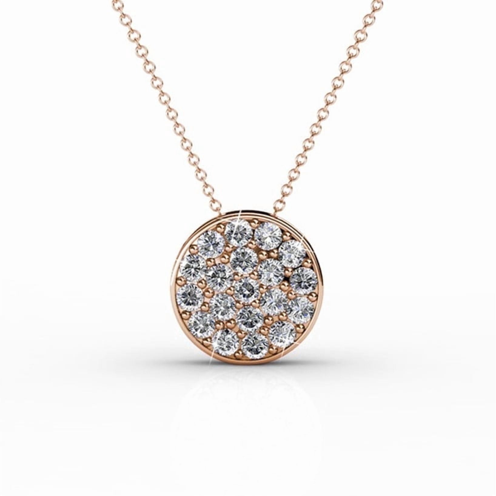 Cate & Chloe Nelly 18k Rose Gold Plated Pendant Chain with Genuine ...