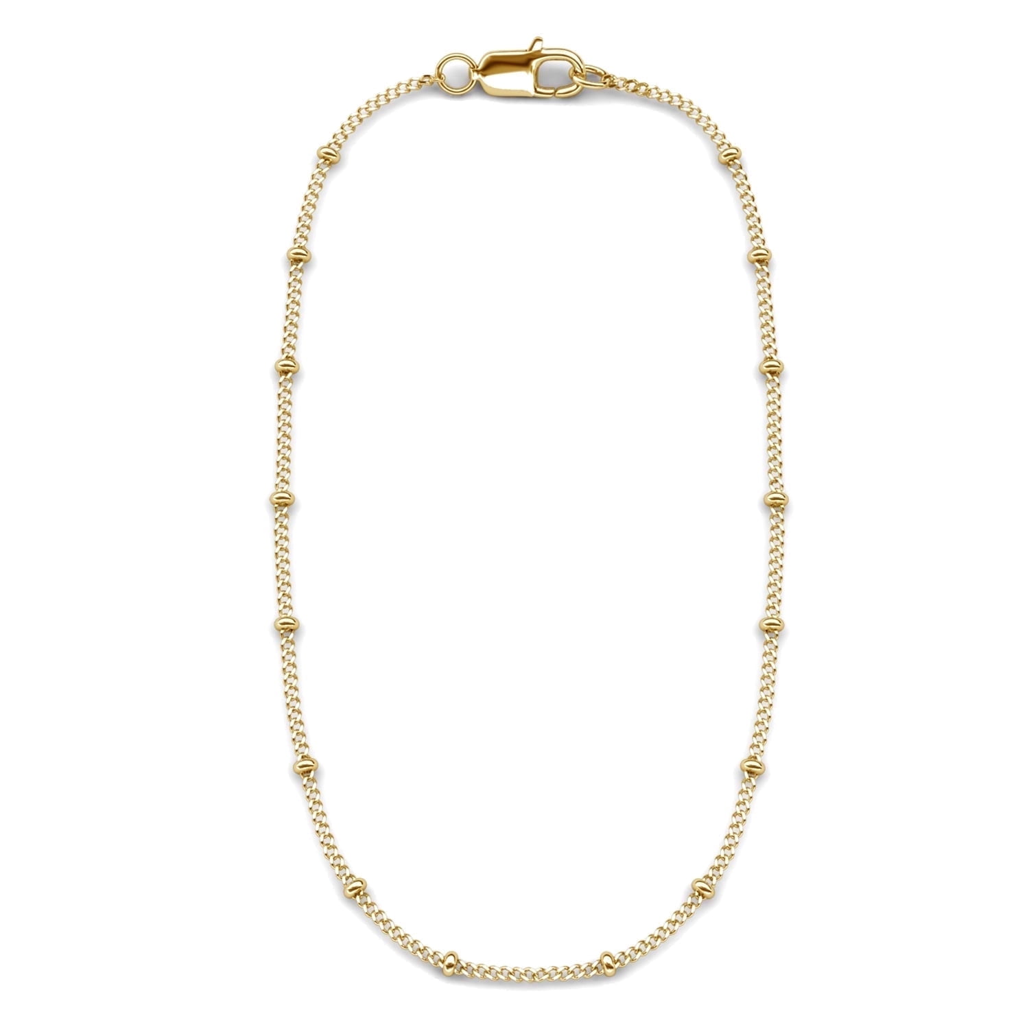 Cate & Chloe Pria 18k Yellow Gold Plated Bead Station Chain Necklace ...