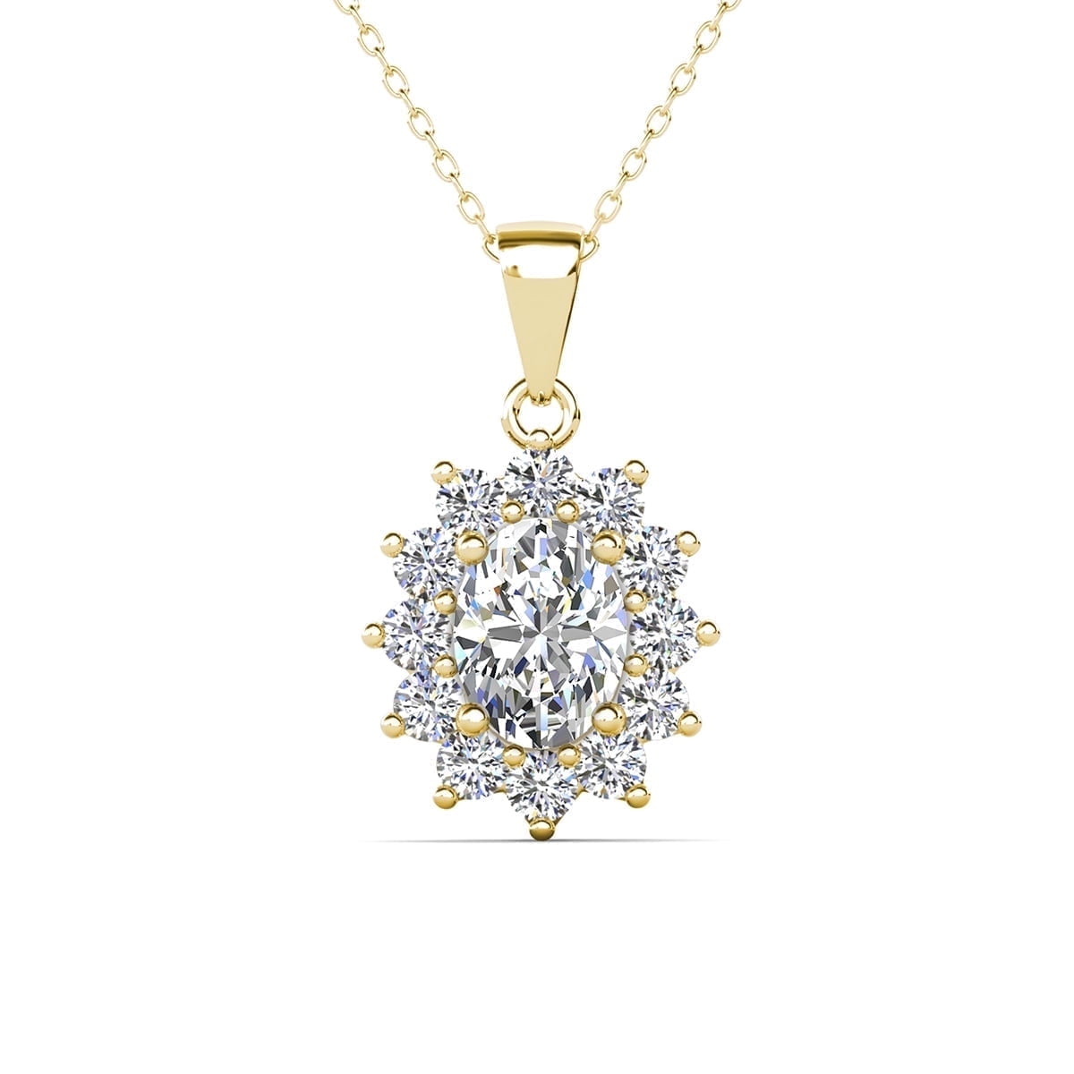 Cate & Chloe Sage 18k Yellow Gold Plated Pendant Necklace with ...