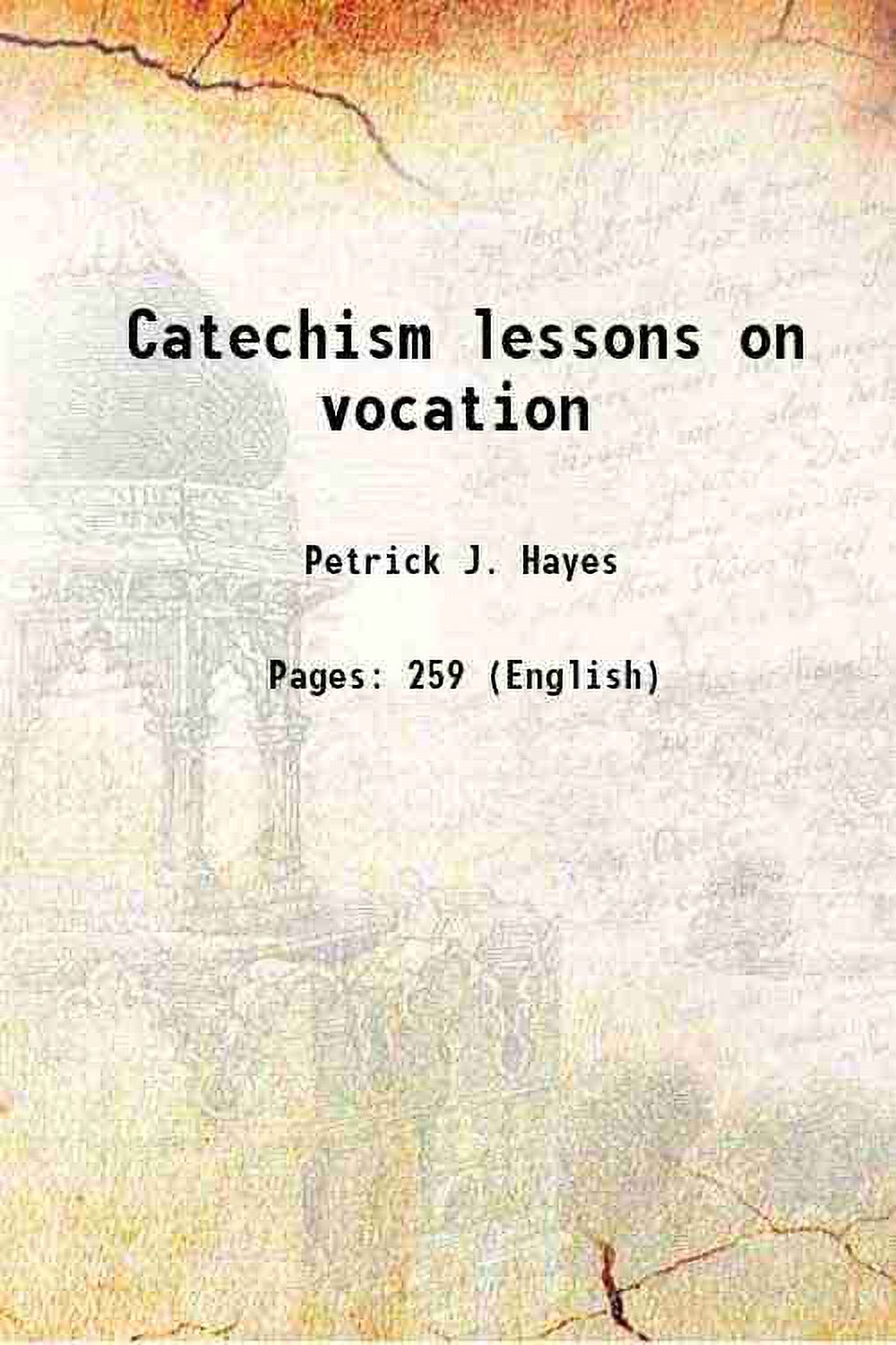 Catechism lessons on vocation 1920 - Walmart.com