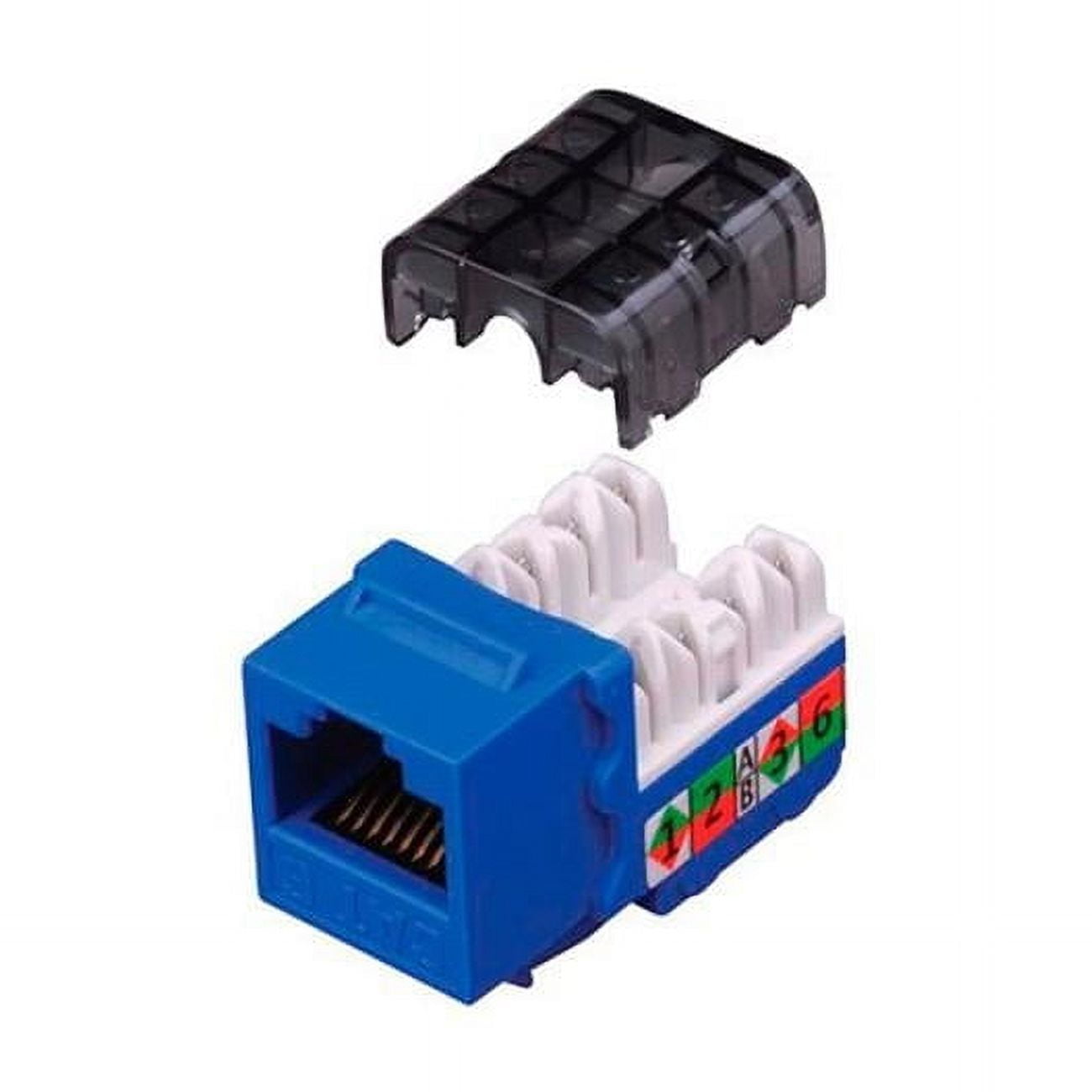 Category 6 90 Degree Keystone Insert 8 Conductor - Blue - Walmart.com