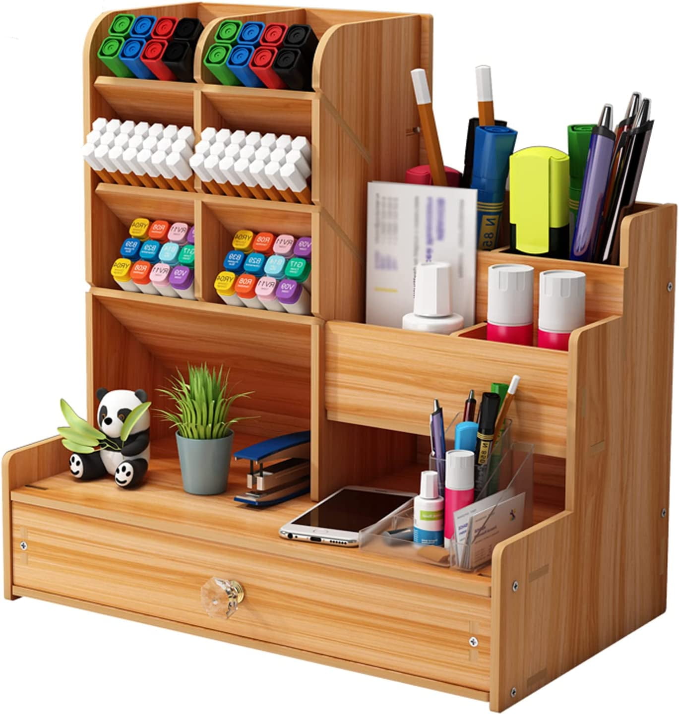 Catekro Desk Organiser, Pen Holder with Drawer for Home, Office, School ...