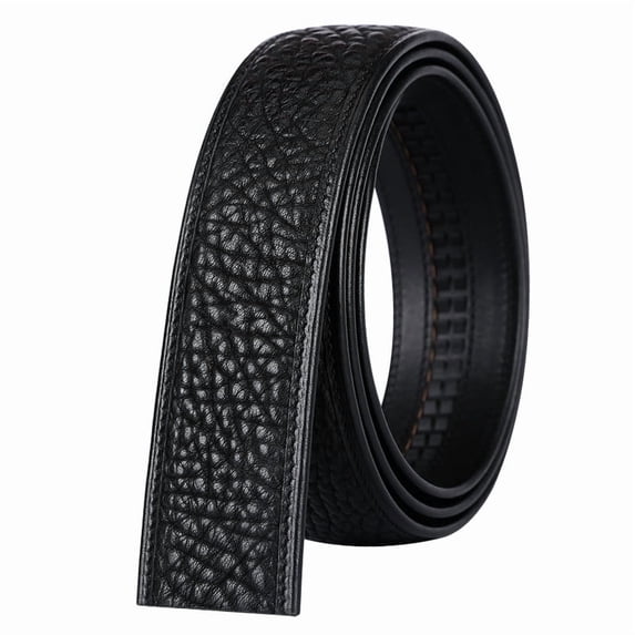 Catelles Top-grain Leather Automatic Buckle Black Belt Strap Crocodile ...