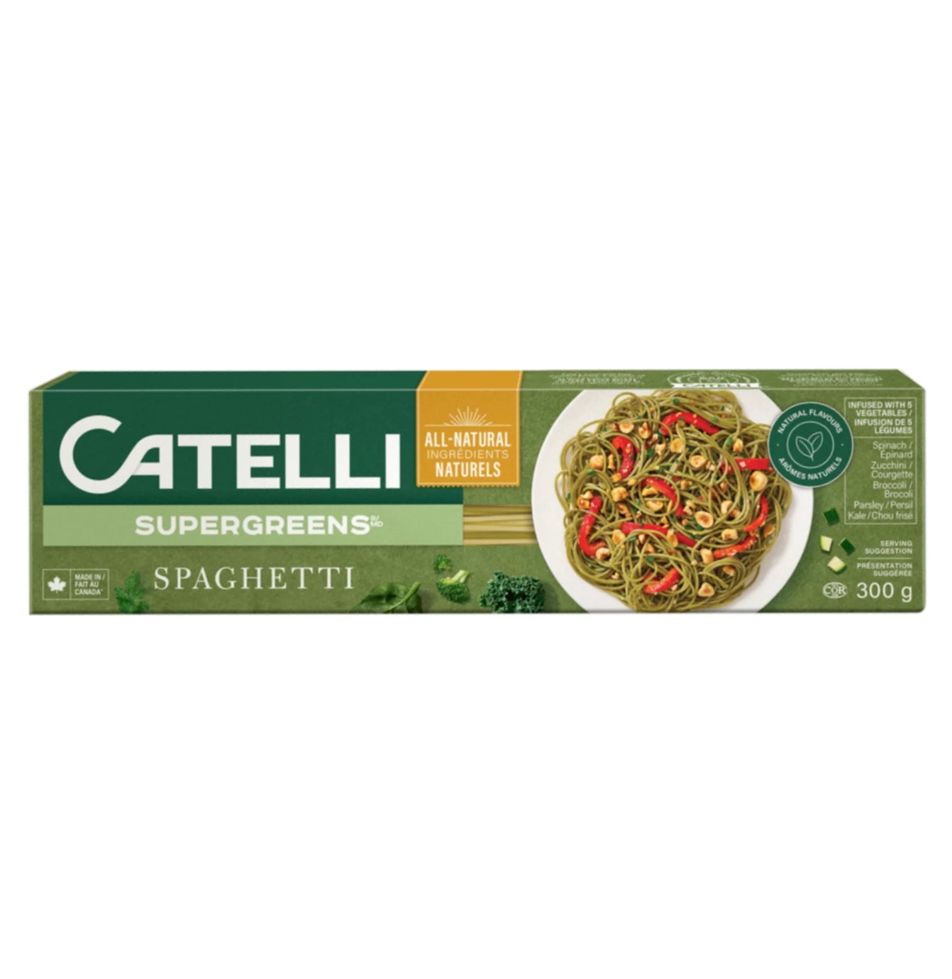Catelli SuperGreens Spaghetti Pasta, 300g/10.6 oz - Walmart.com