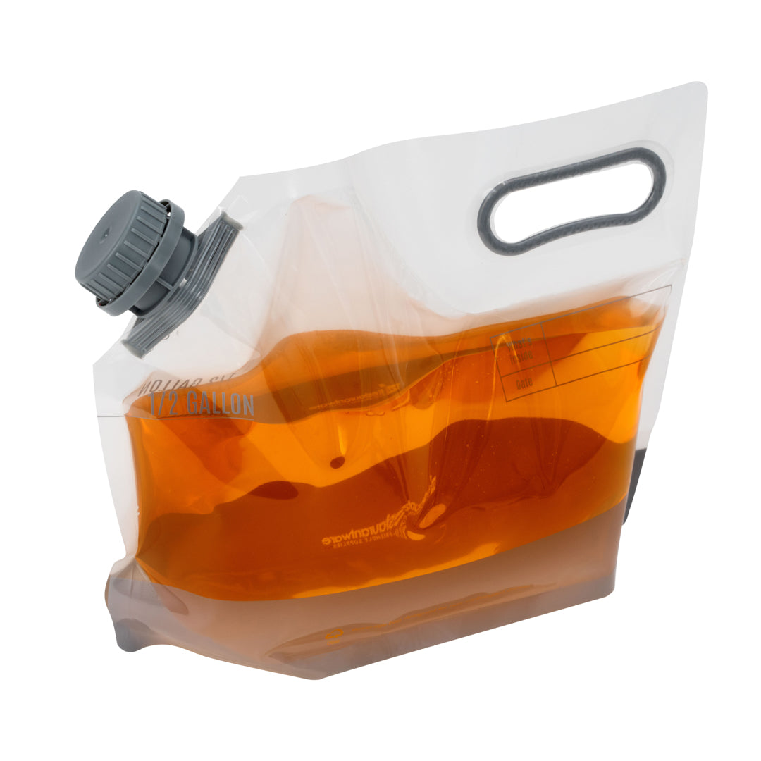 Cater Tek 1/2 gal Clear Plastic Take Out Drink Bag - with Safety Cap ...