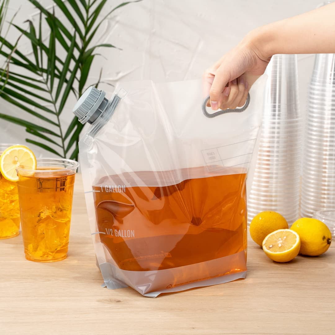 Cater Tek 1 Gallon Water Containers 10 Drink Bags - Collapsible ...