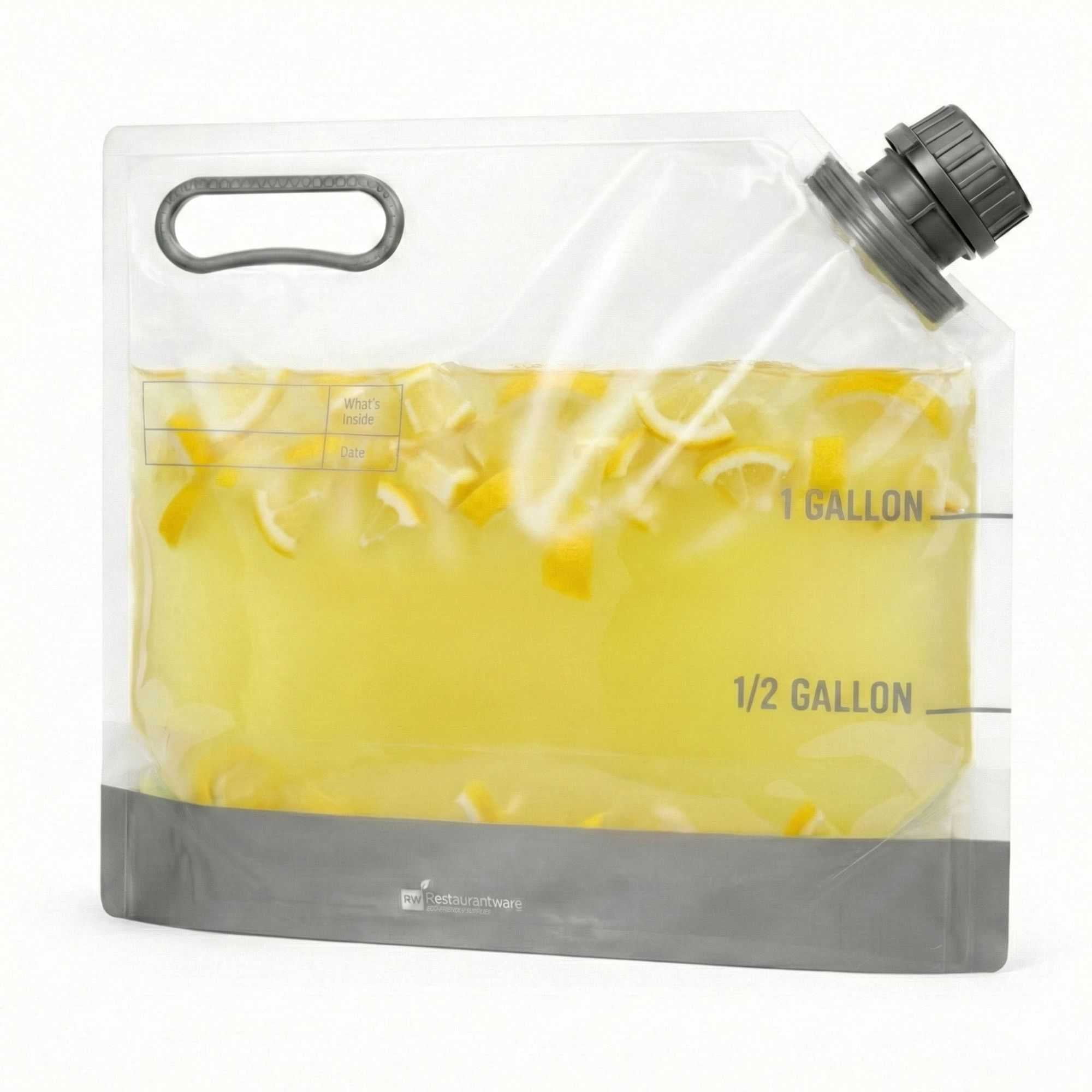 Restaurantware Cater Tek Clear Plastic Take Out Drink Bags, 1 Gallon ...