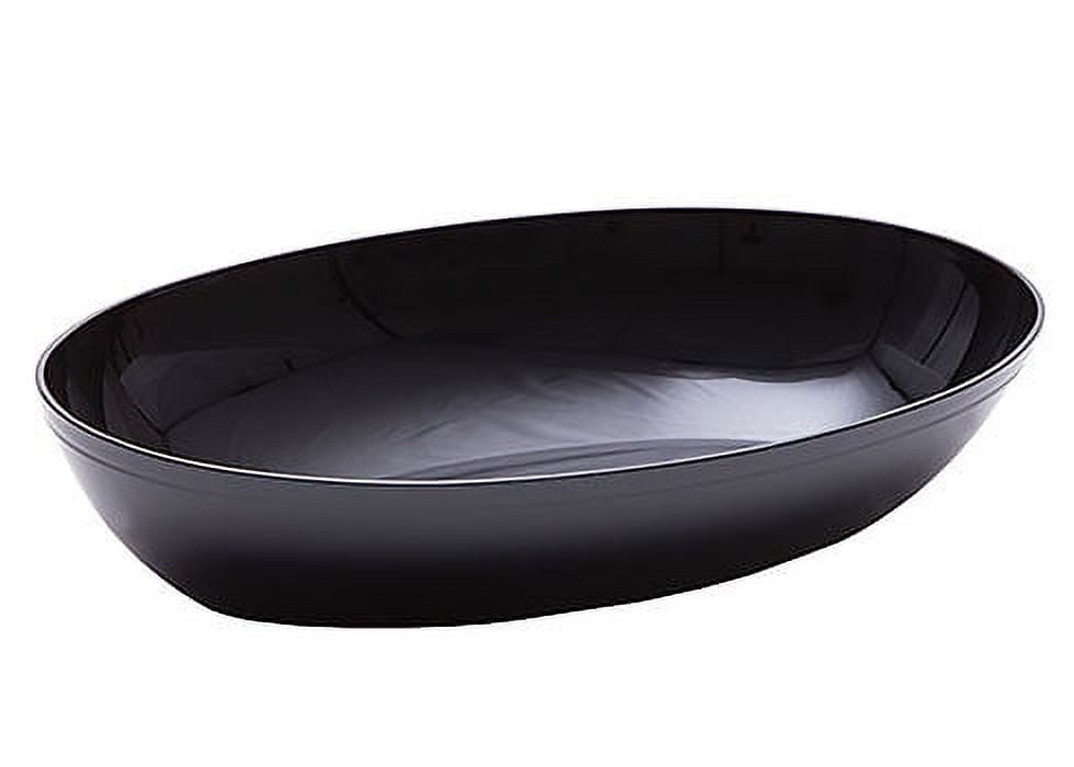CaterLine 32-Ounce Plastic Oval Serving Bowl, Black (50-Count) - Walmart.com