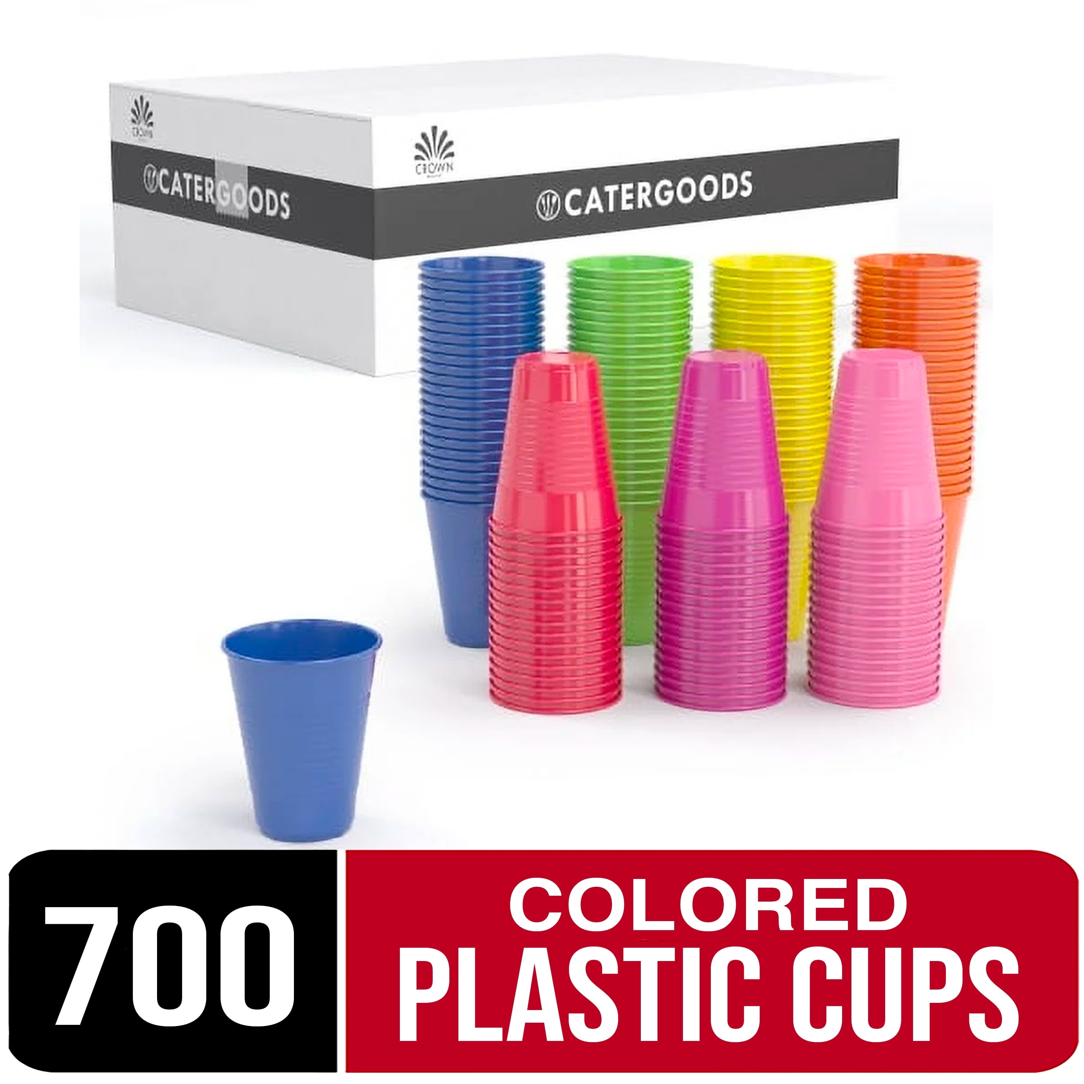 Catergoods 7 oz. Plastic Cups - 700 Cups - 7" Disposable Plastic Cups ...