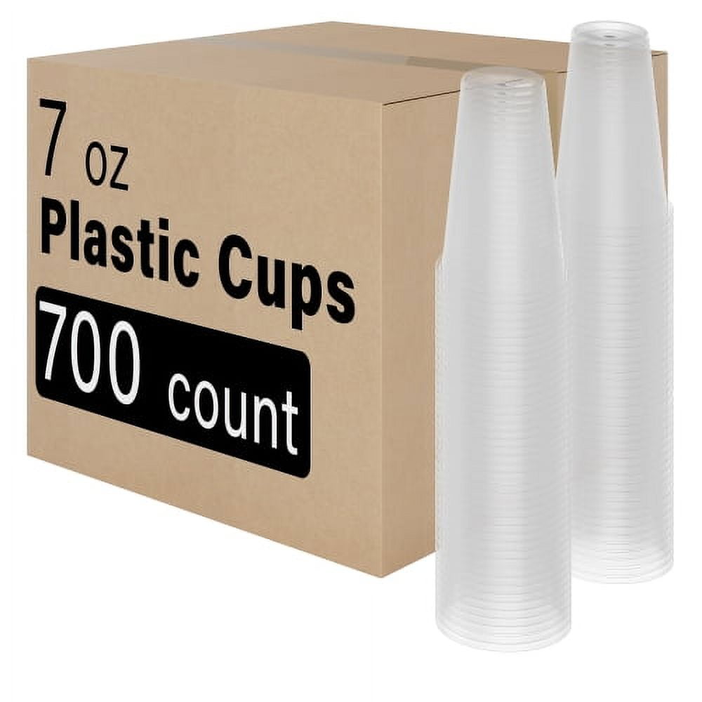 Catergoods 700 Count Diposable Cups - 7 oz Clear Plastic Cups ...