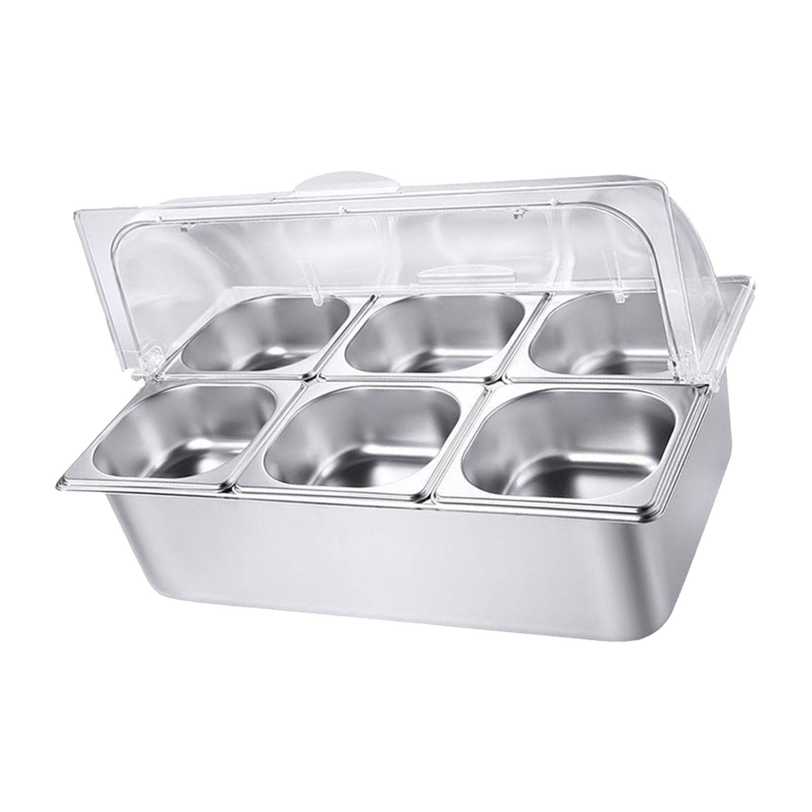Catering Display Container Countertop Stainless Steel Pan with Acrylic ...
