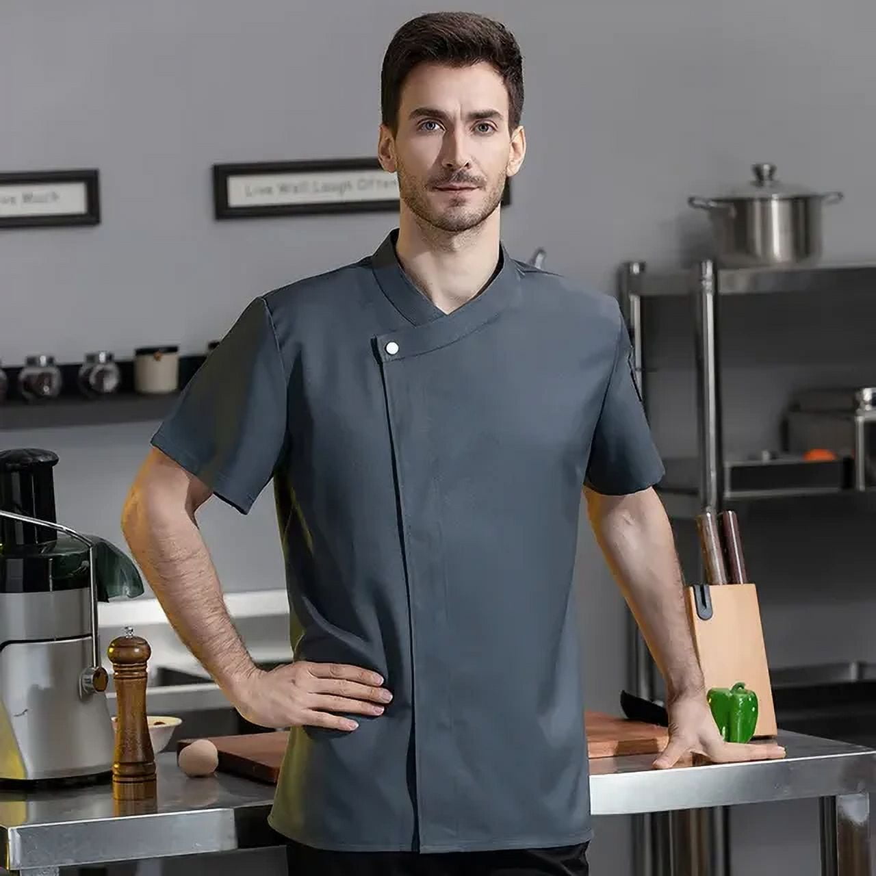 Catering Hotel Kitchen Work Clothes Men and Women Chef Work Clothes ...