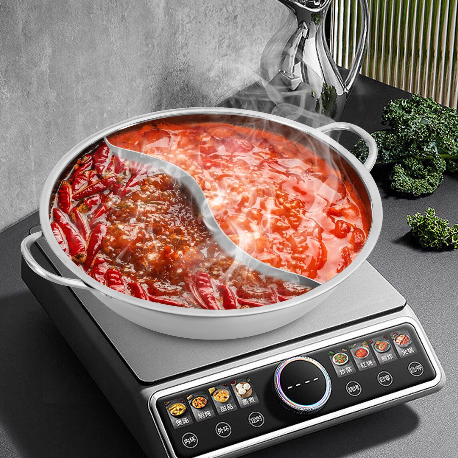 Catering Stainless Steel Hot Pot Cooking Shabu Soup Pot Hot Pot W ...