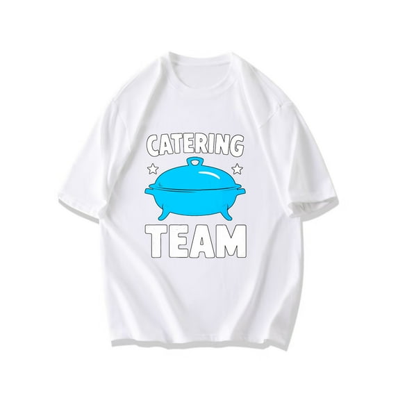 Catering Team T Shirt Black Catering Team Text And Blue Serving Dish ...