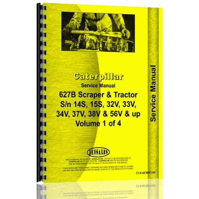 Caterpillar 627B Tractor Scraper Service Manual - Walmart.com