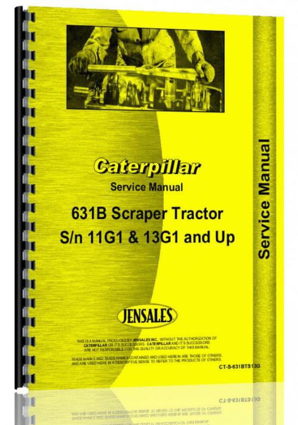 Caterpillar 631B Tractor Scraper Service Manual - Walmart.com