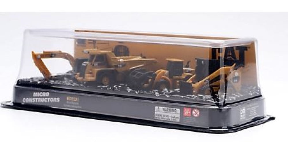 Caterpillar 85990 Micro Diecast Metal Construction Toy Trucks Yellow, 4 ...