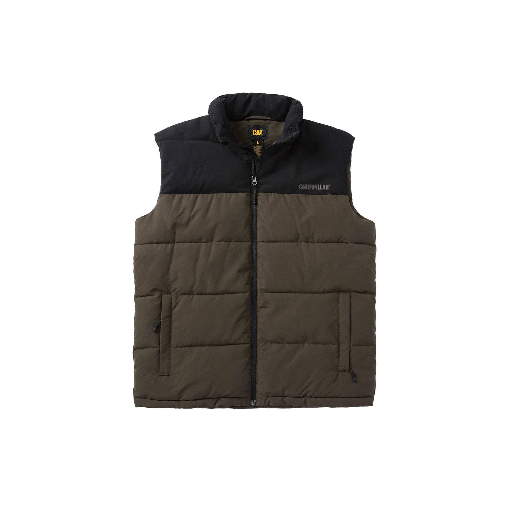 Caterpillar Arctic Zone Vest Army Moss-Black - Walmart.com