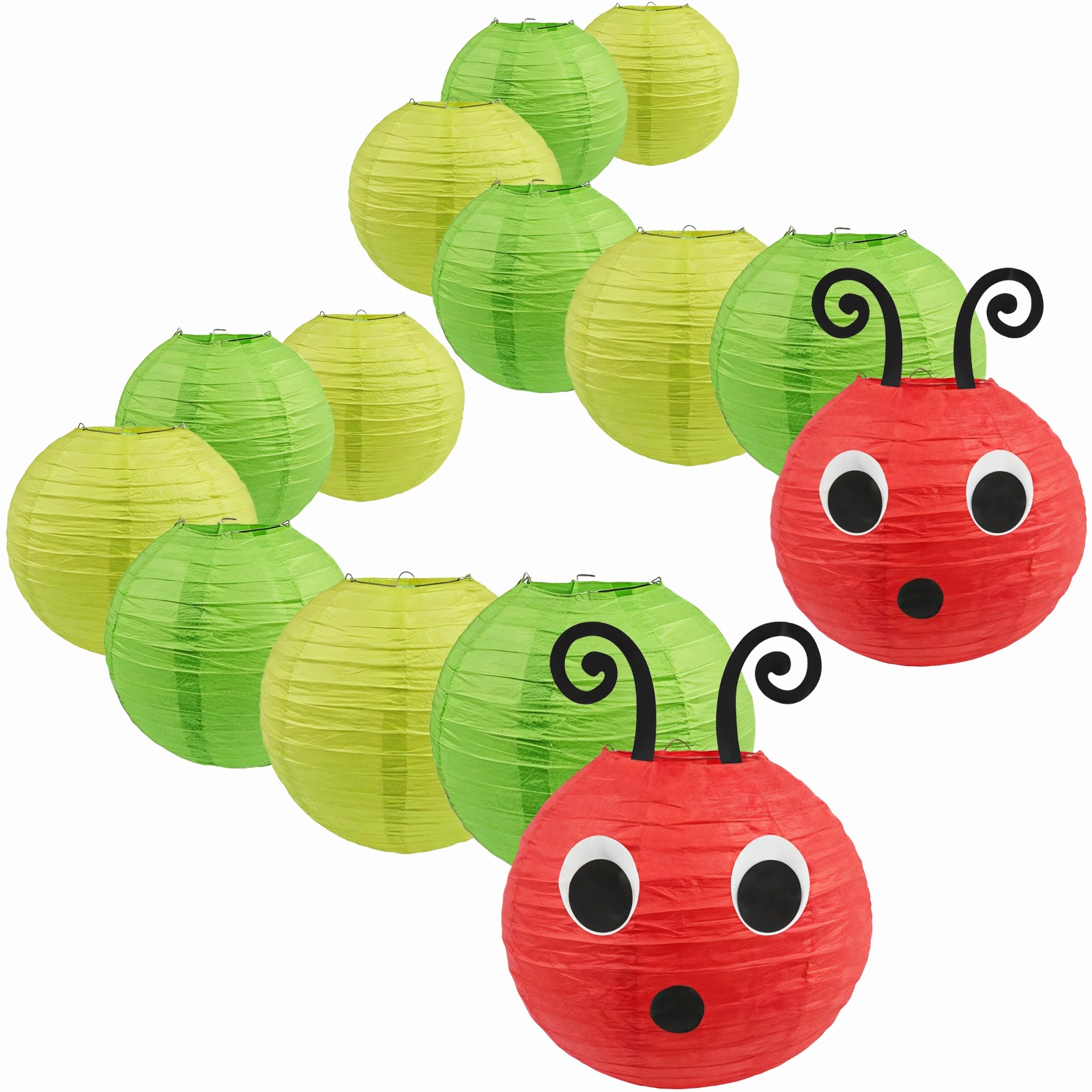 Caterpillar Birthday Decorations, Paper Lanterns Set for Party ...