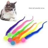 Caterpillar Bouncy Ball Wand Cat Toy, Worm Interactive Spring Toy, Chew ...
