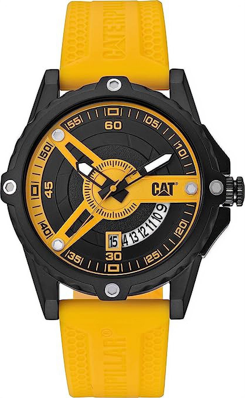Caterpillar CAT 44mm Stainless Steel Mens Watch (Newport) (Yellow/Black ...