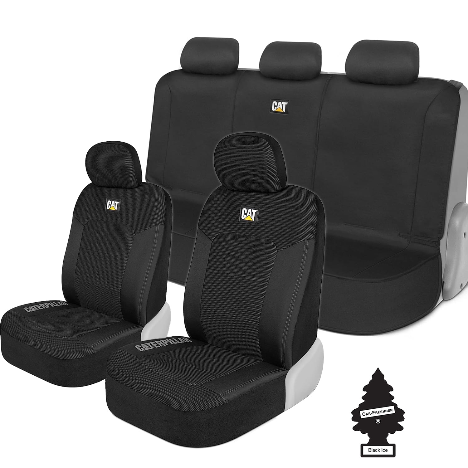 Caterpillar Car Truck Seat Covers Front Rear Seats Combo Full Set ...