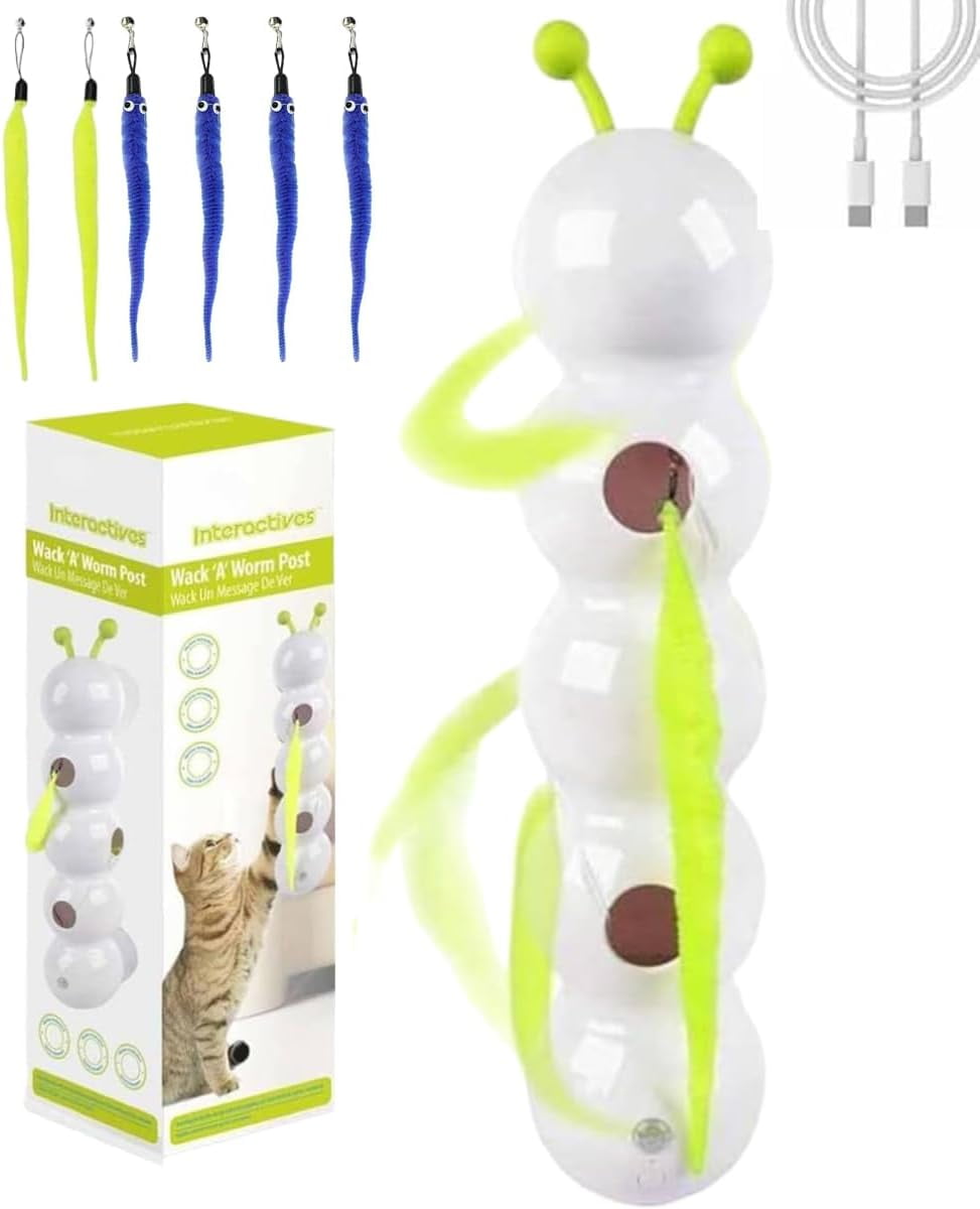 Caterpillar Cat Toy,Interactive Smart Cat Toy, Rechargeable Motion ...