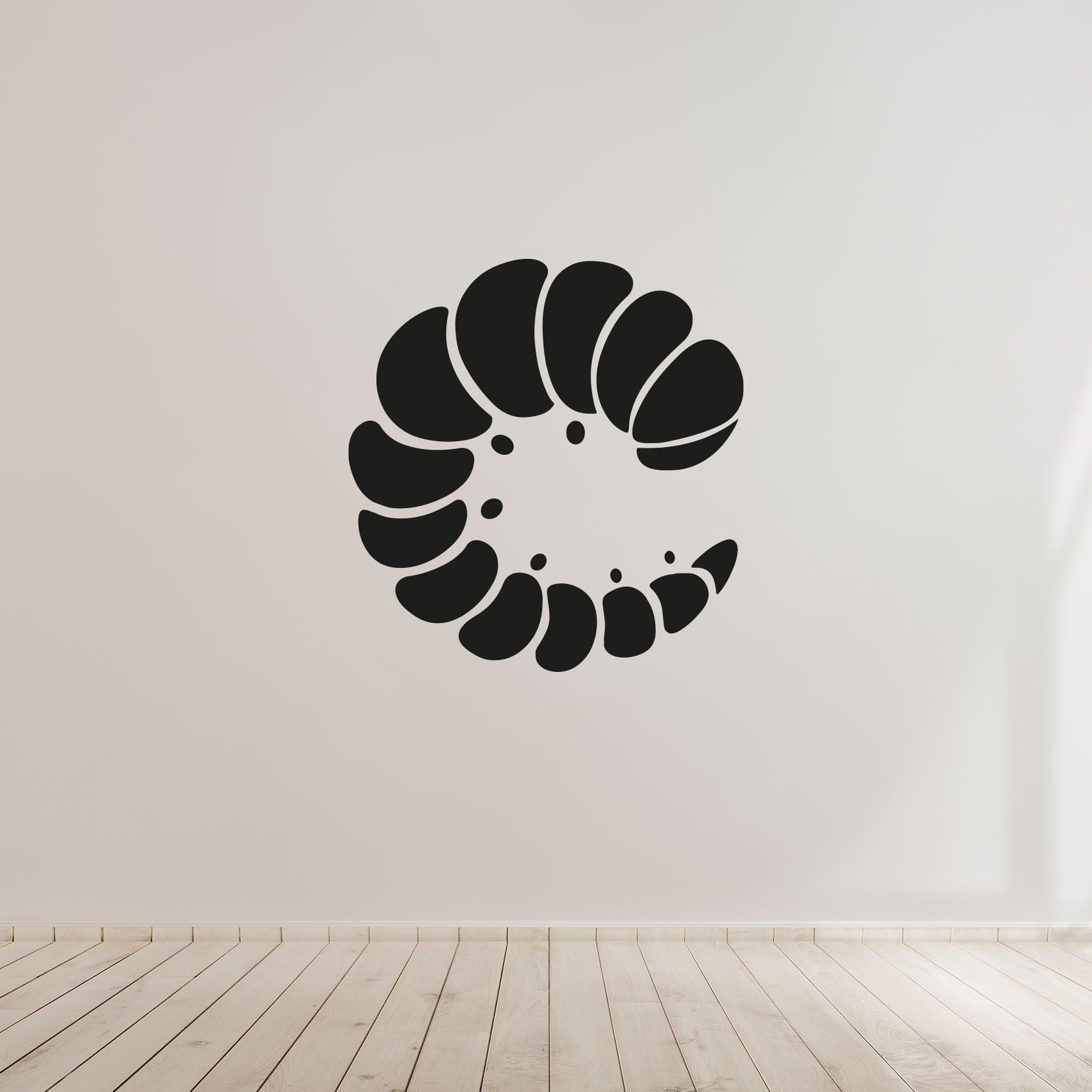 Caterpillar Circle Silhouette Larvae Cute Animal Insect Insects Vinyl ...