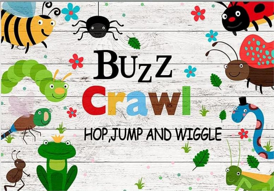 Caterpillar Custom Birthday Backdrop Background Flowers Photography ...