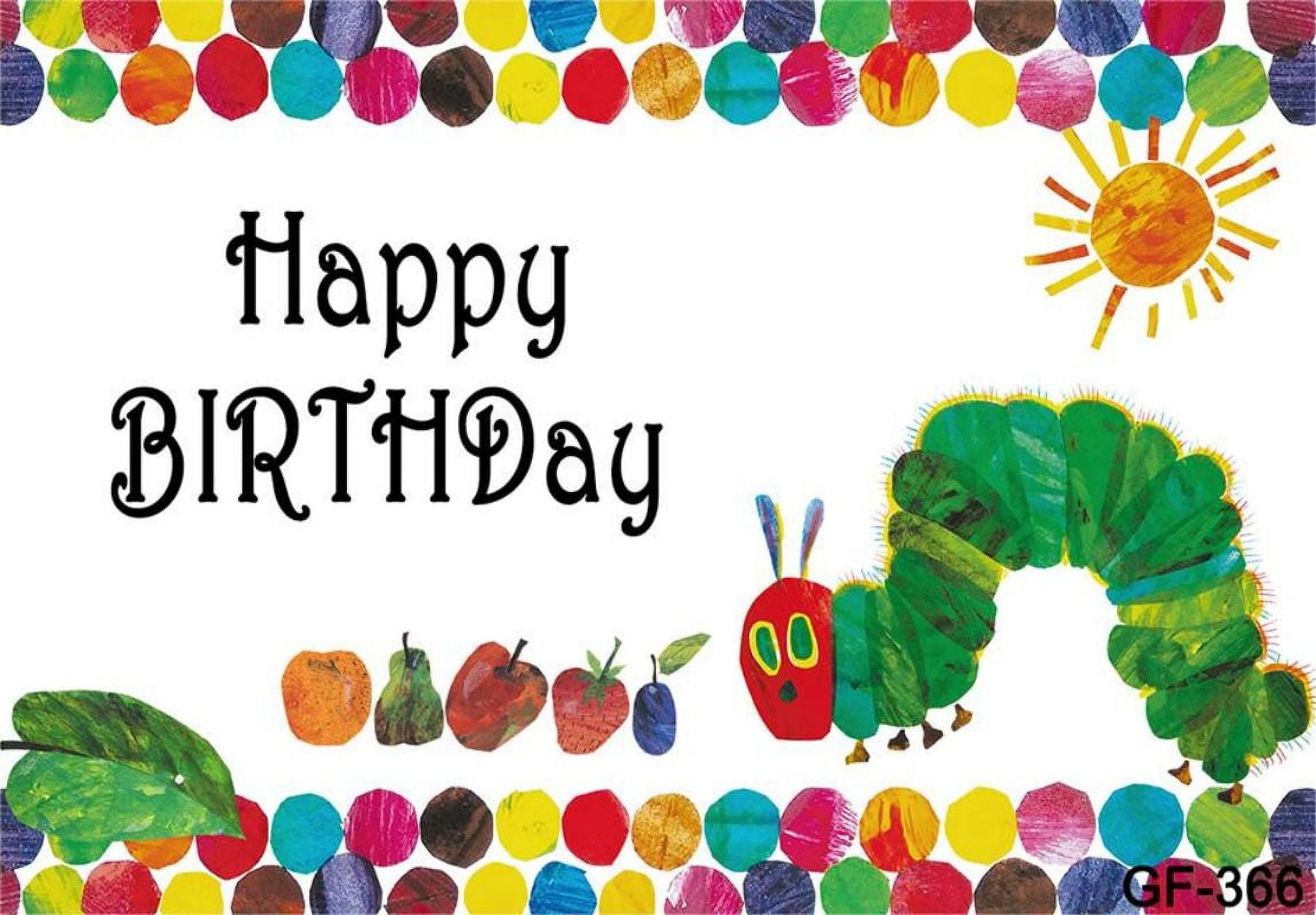 Caterpillar Custom Birthday Backdrop Background Flowers Photography ...