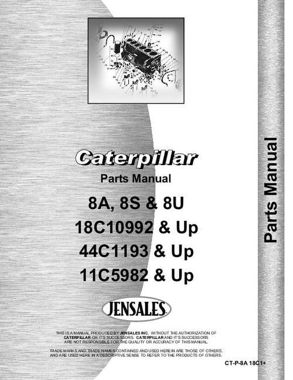 Caterpillar D8 Crawler 8A Bulldozer Attachment Parts Manual - Walmart.com