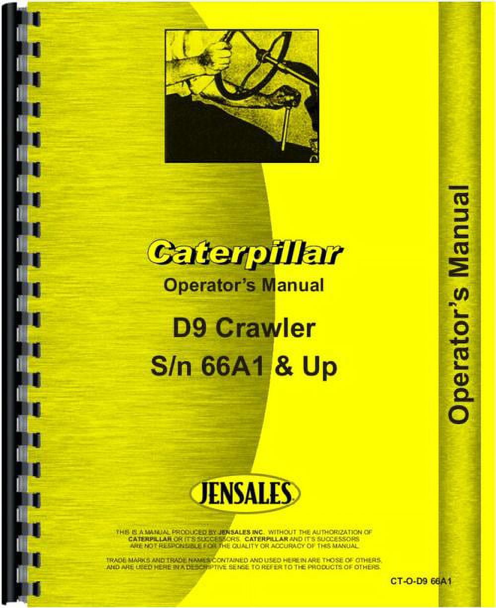 Caterpillar D9 Crawler Operators Manual - Walmart.com
