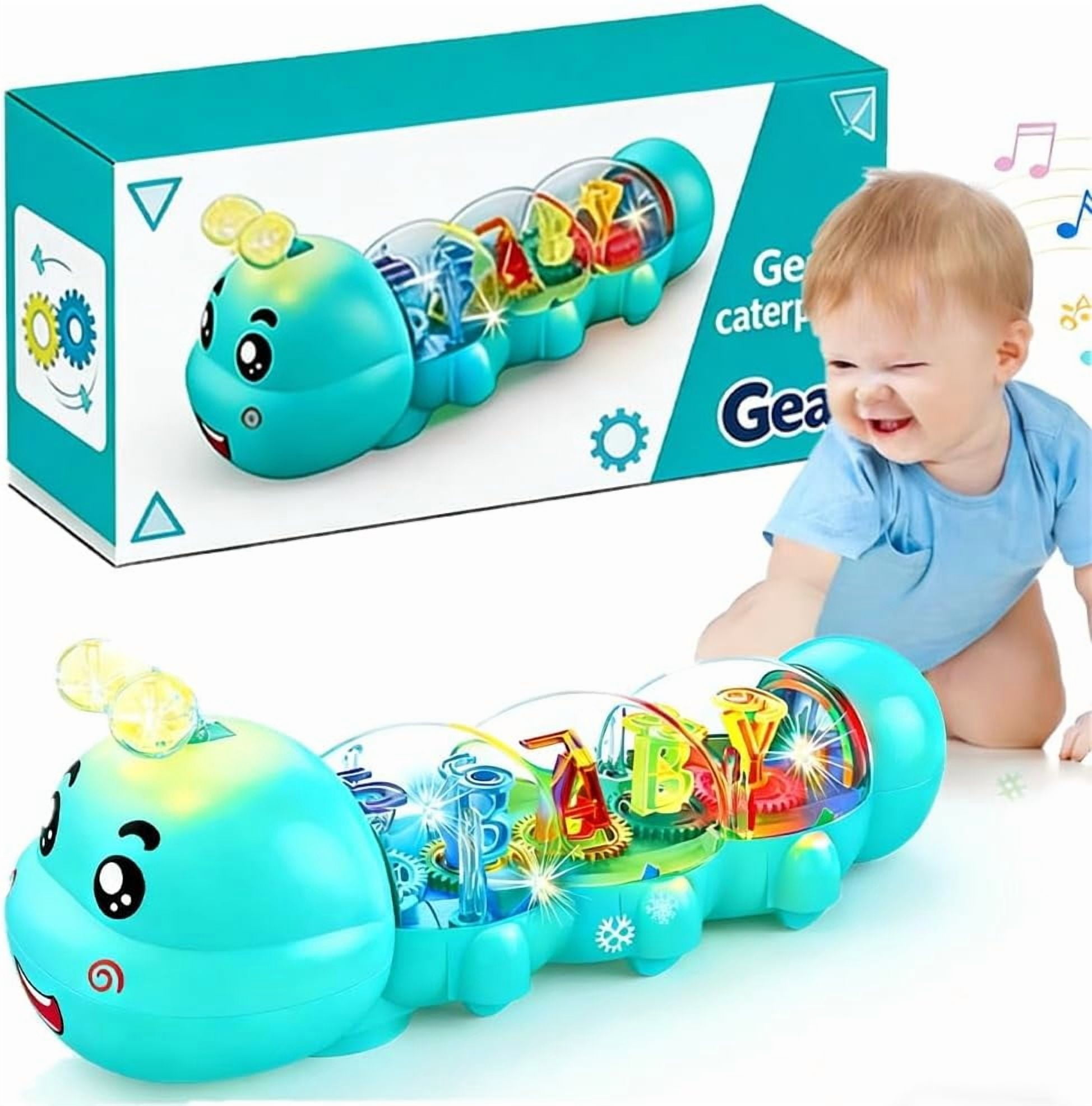 Caterpillar Design Tummy Time Toy Musical Light Up, for Babies to Play ...
